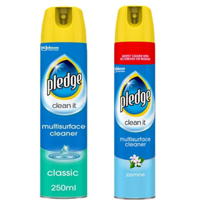 Pledge Clean It Multsurface Cleaner Spray Classic 250ml x 1 & Pledge ...