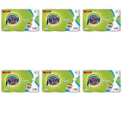 Plenty Original One White Kitchen Towels Tissue 3 Rolls 300 Sheets ...