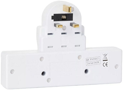Plug In 3 Way Adaptor - Converts 1 to 3 Switched Electric Plug Sockets ...