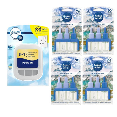 Plug In Air freshener With 4 Refills 3Volution Perfect Scents Oil ...