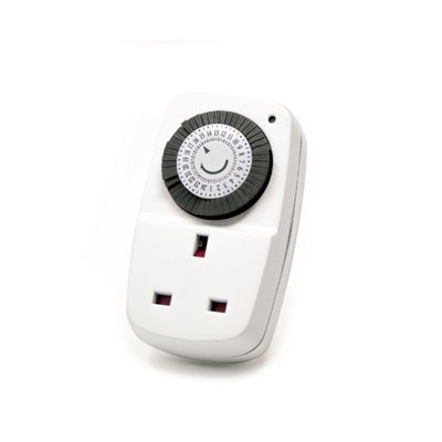 Plug In Timer Switch For Lights 24 Hour Compact Segment Timer 30 Minute ...