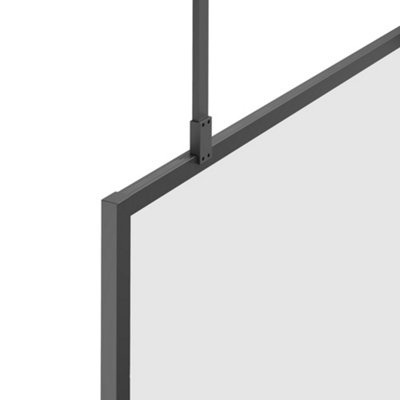 Plum&Clay Annecy Black Fixed Shower Screen Ceiling Support Arm (W)800mm