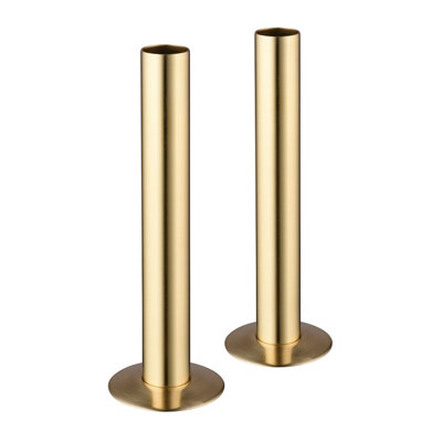 Plum&Clay Antique Brass Radiator Pipe Cover & Floor Plate (H)130mm