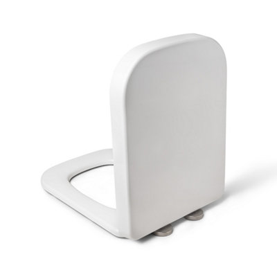 Plum&Clay Aquarius Modern White Square Soft Close Toilet Seat