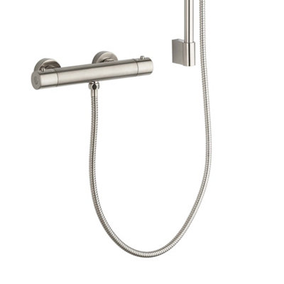 Plum&Clay Asmara Round Exposed Thermostatic Bar Valve & Slide Rail ...