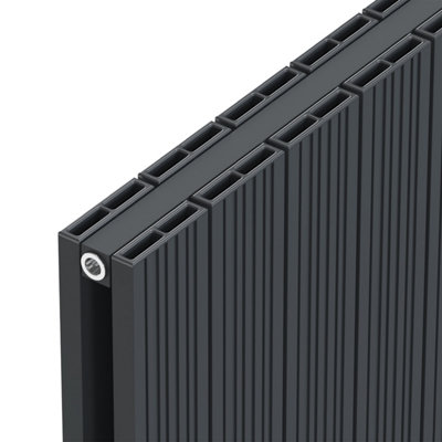 Plum&Clay Auren Anthracite Grey Aliminium Horizontal Double Panel ...