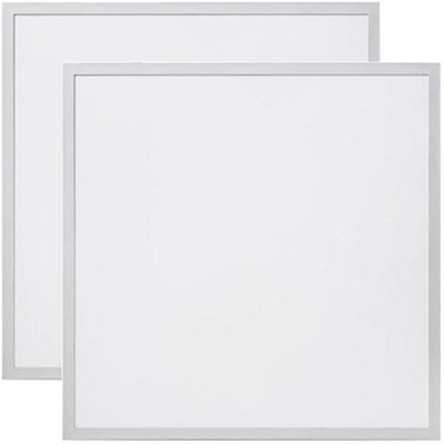 Plum&Clay Backlit Ceiling Tile LED Panel Light White 30W Pack of 2 (L)595mm