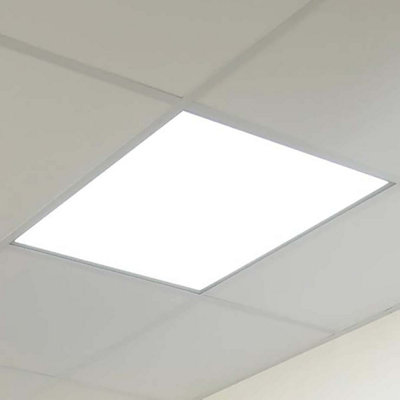 Plum&Clay Backlit Ceiling Tile LED Panel Light White 30W Pack of 2 (L)595mm