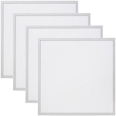 Plum&Clay Backlit Ceiling Tile LED Panel Light White 30W Pack of 4 (L)595mm