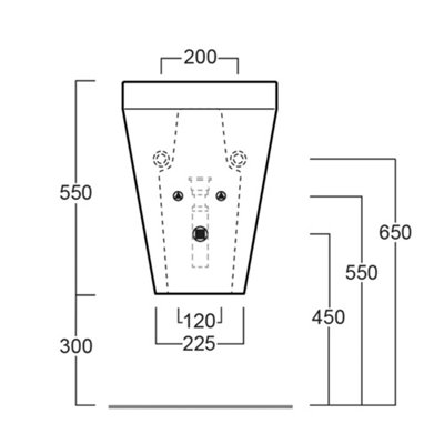 Plum&Clay Bellio White Wall Hung Ceramic Basin