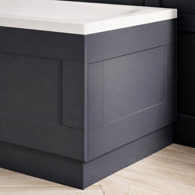 Plum&Clay Belmont Traditional Blue Grey End Bath Panel (W)800mm