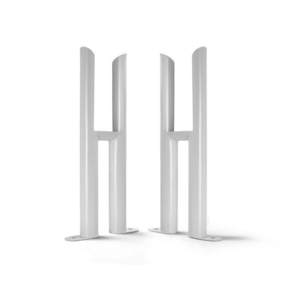 Plum&Clay Braxton Pair of White Double Column Radiator Feet