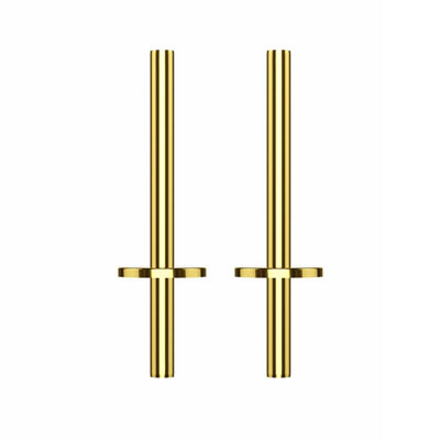 Plum&Clay Brushed Gold Radiator Pipe Connector and Collar Kit (H)200mm