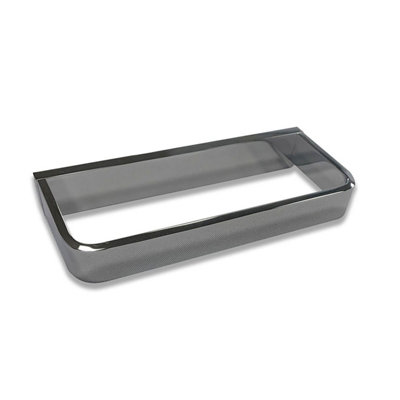 Plum&Clay Chrome Rectangle Wall Mounted Bathroom Towel Ring