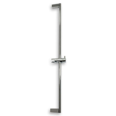Plum&Clay Chrome Round Shower Slide Rail Kit with Adjustable Shower ...