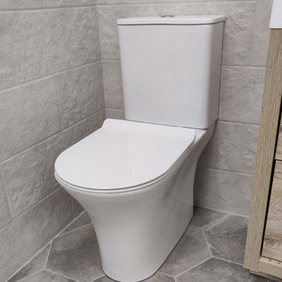 Plum&Clay Colsen Rimless Close Coupled Toilet With Soft Close Seat