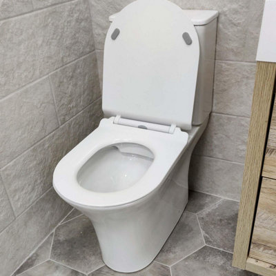 Plum&Clay Colsen Rimless Close Coupled Toilet With Soft Close Seat