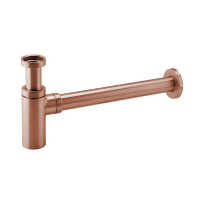 Plum&Clay Copper Finish Round Design Bathroom Bottle Trap