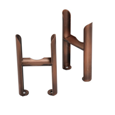 Plum&Clay Corwin Pair of Rustic Copper Triple Column Radiator Feet