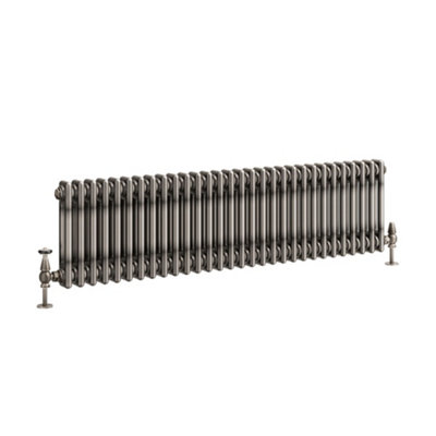 Plum&Clay Corwin Raw Metal Double Column Horizontal Traditional Cast ...