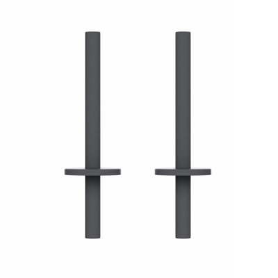 Plum&Clay Dark Grey Radiator Pipe Connector and Collar Kit (H)200mm