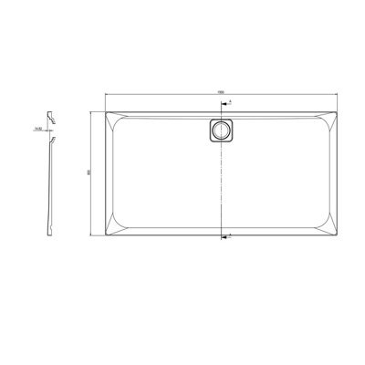 Plum&Clay Elara Rectangular Slimline Shower Tray (L)1500mm (W)800mm (H)25mm