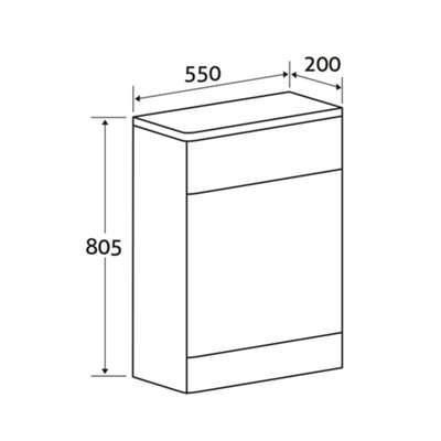 Plum&Clay Emery Textured White Back to Wall Toilet WC Unit (H)805mm (W ...