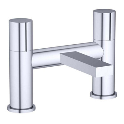 Plum&Clay Enzo Polished Chrome Round Deck-mounted Bath Filler Tap