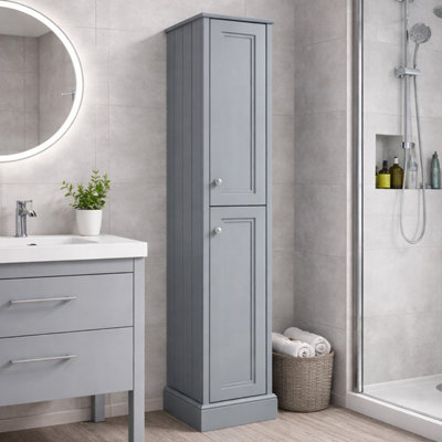 Plum&Clay Fairmont Light Grey Traditional Floor Stadning Bathroom Tall ...