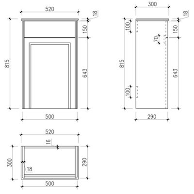 Plum&Clay Fairmont Traditional Black Back to Wall Toilet WC Unit