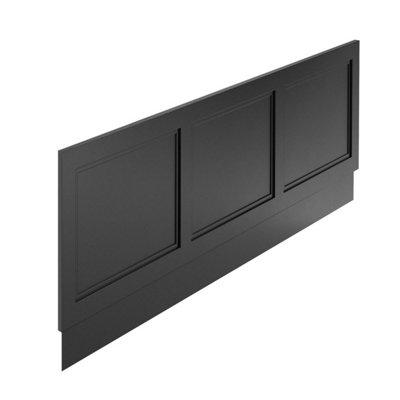 Plum&Clay Fairmont Traditional Matt Black Front Bath Panel (W)1800mm