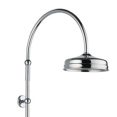 Plum&Clay Gwen Traditional Chrome Grand Rigid Riser Shower Kit with ...