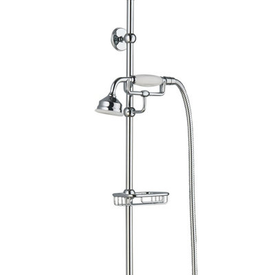 Plum&Clay Gwen Traditional Chrome Grand Rigid Riser Shower Kit with ...
