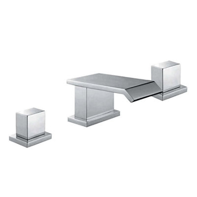 Plum&Clay Havana Polished Chrome 3 Hole Deck-mounted Bath Filler Tap