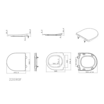 Plum&Clay Herald Antibacterial Soft Close Toilet Seat with Quick ...