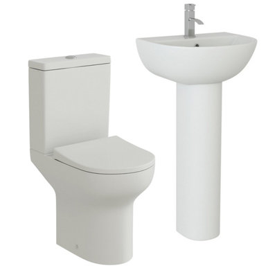 Plum&Clay Herald Short Projection Close Coupled Toilet with Soft Close ...