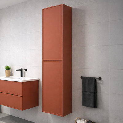 Plum&Clay Jenner Clay Wall Mounted Bathroom Tall Storage Cabinet (H ...