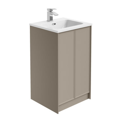 Plum&Clay Jenner Light Grey Freestanding Vanity Unit & Basin Set (W ...