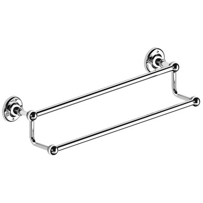 Plum&Clay Kingham Bathroom Wall Mounted Chrome Traditional Double Towel Rail