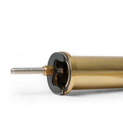 Plum&Clay Levi Brushed Gold Round Deck-Mounted Basin Mono Mixer Tap ...