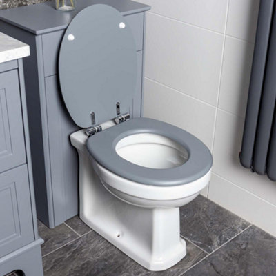 PLUM&CLAY LIGHT GREY SOFT CLOSING TOILET SEAT