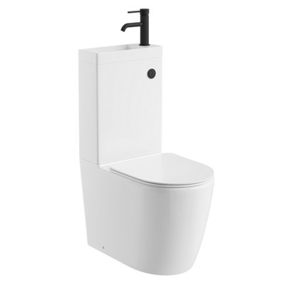 Plum&Clay Liora 2 in 1 Close Coupled Rimless Toilet with Basin inc ...