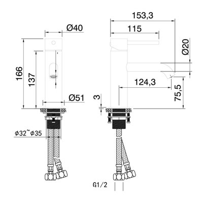 Plum&Clay Liora 2 in 1 Close Coupled Rimless Toilet with Basin inc ...