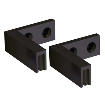 Plum&Clay Lola Black Pair of Support Brackets for Shower Door