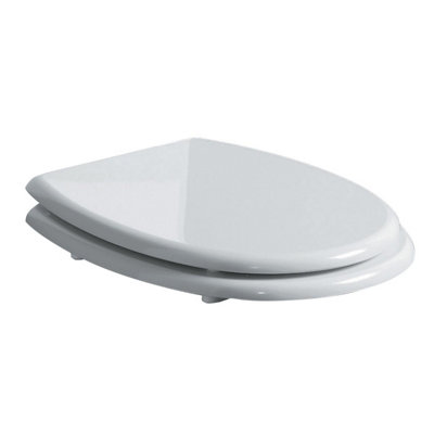 Plum&Clay Lyana Gloss White Toilet Seat with Chrome Handle