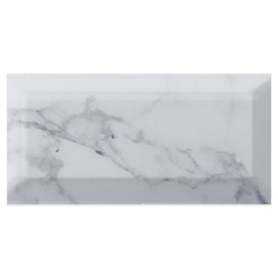 Plum&Clay Marble Gloss Metro Ceramic Wall Tile (L)200mm (W)100mm - 10 ...