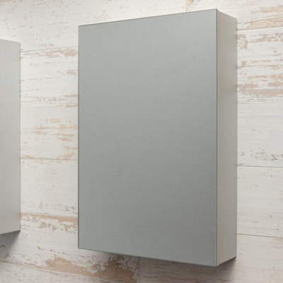 Plum&Clay Marvel Bathroom Single Mirrored Wall Cabinet (H)703mm (W)400mm