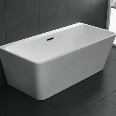 Plum&Clay Morgan White Freestanding Acrylic Bath (L)1500mm (W)750mm