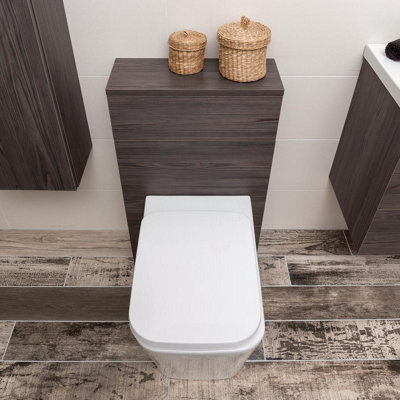 Plum&Clay Novela Dark Wood Back to Wall Toilet WC Unit (W)500mm