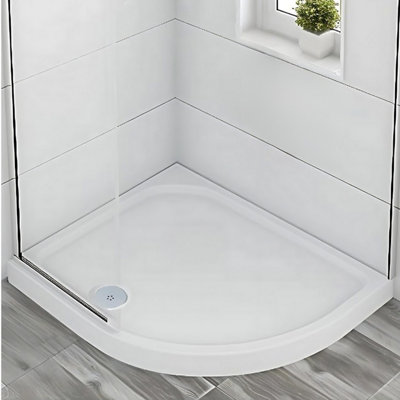 Plum&Clay Offset Quadrant Right Hand Low Profile Shower Tray (L)1000mm ...